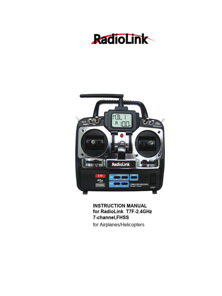 T7F-2.4GHz Radio Instruction Manual | PDF | Flight Control Surfaces ...