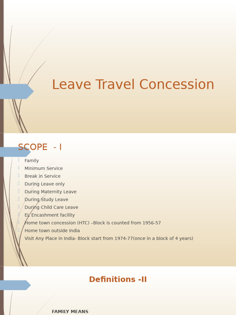 Leave Travel Concession Guidelines | PDF | Stepfamily | Social Institutions