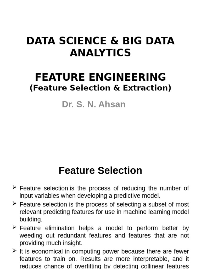 Data-Science Feature Selection & Extraction | PDF | Machine Learning | Software Engineering