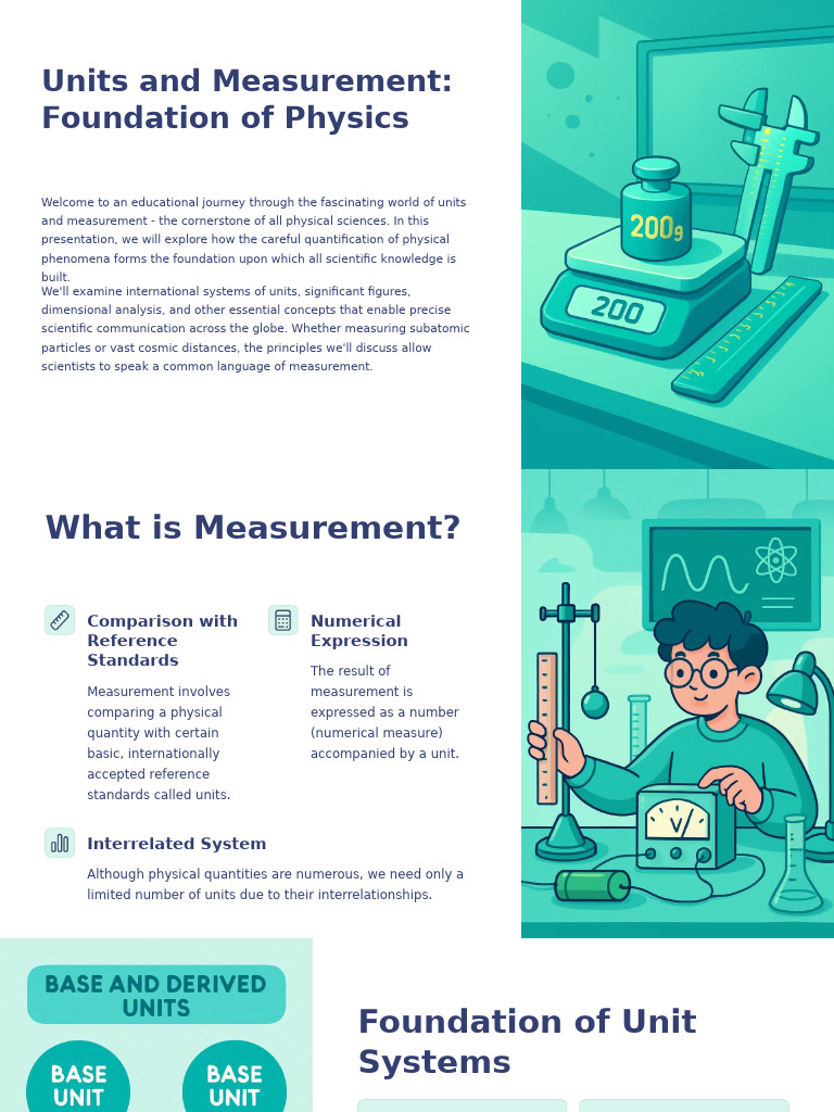 Class 11 Physics PPT Chapter 1 Units-And-Measurement | PDF | Significant Figures | Measurement