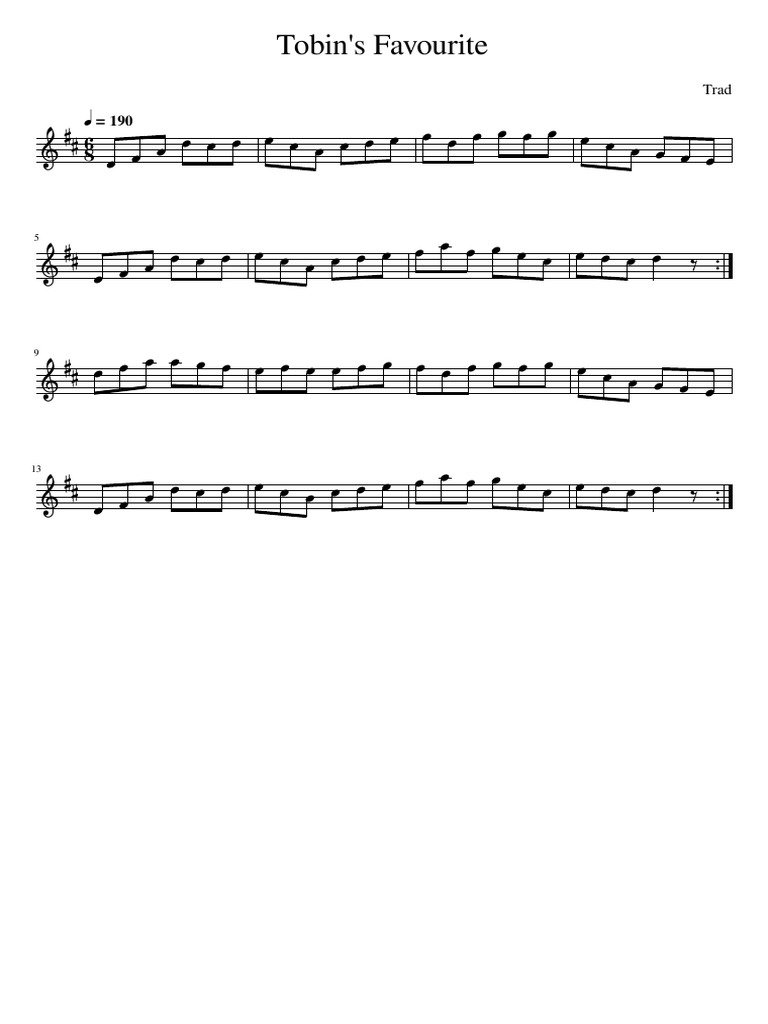Trad Tobin's Favourite | PDF