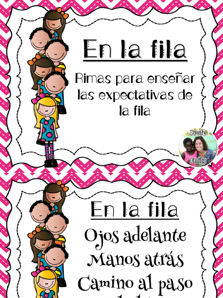 Enlafila Spanishclassroommanagementpoemsforliningup | PDF