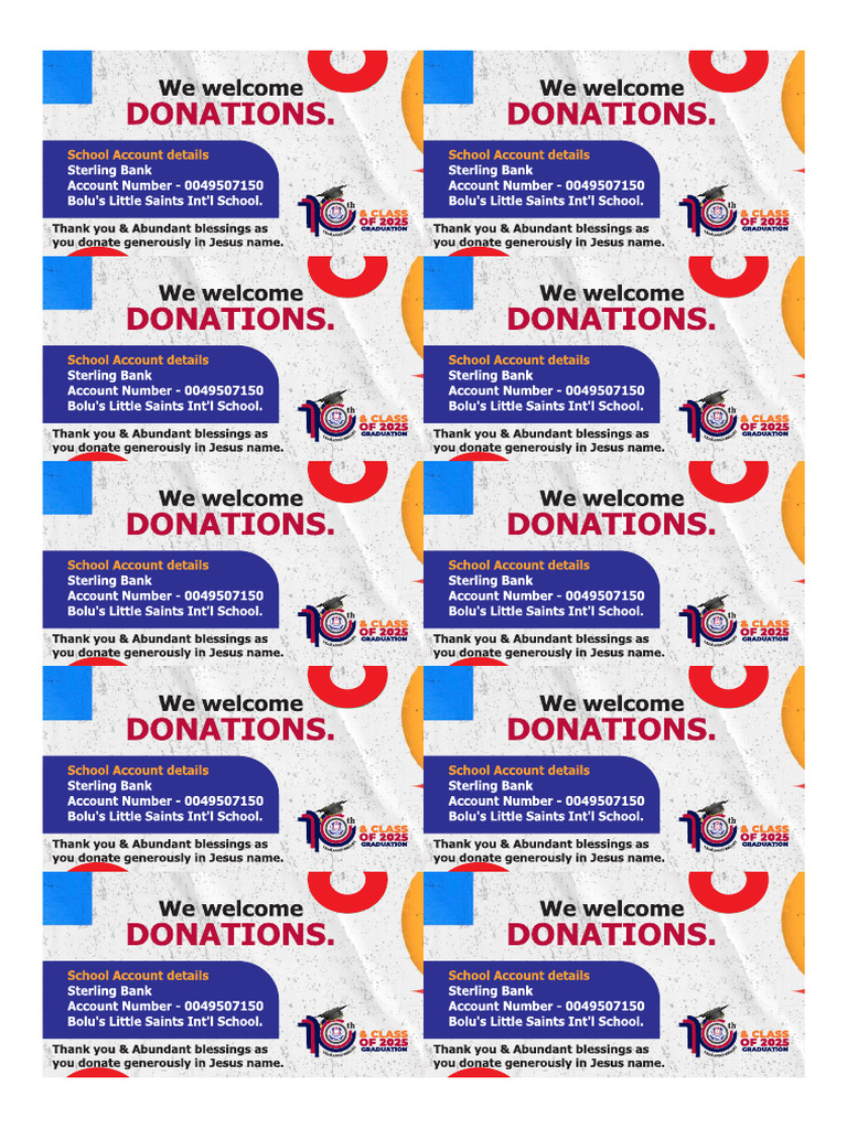 Bolu Sch. Donation Card | PDF