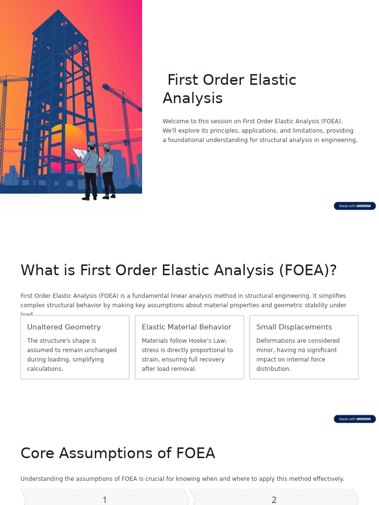 First Order Elastic Analysis in Engineering | PDF | Deformation ...