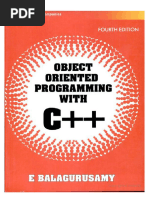 C++ by E Balagurusamy | PDF