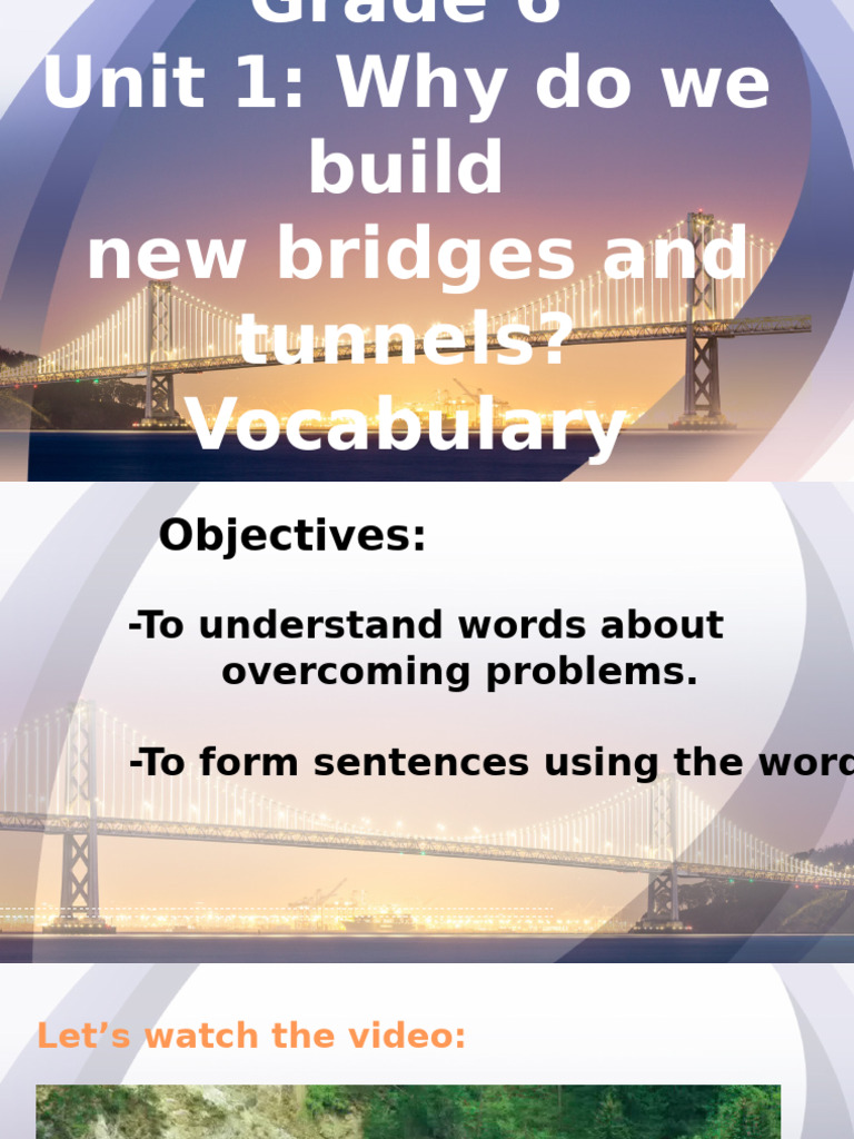 G6 1st Term U1 Vocabulary | PDF