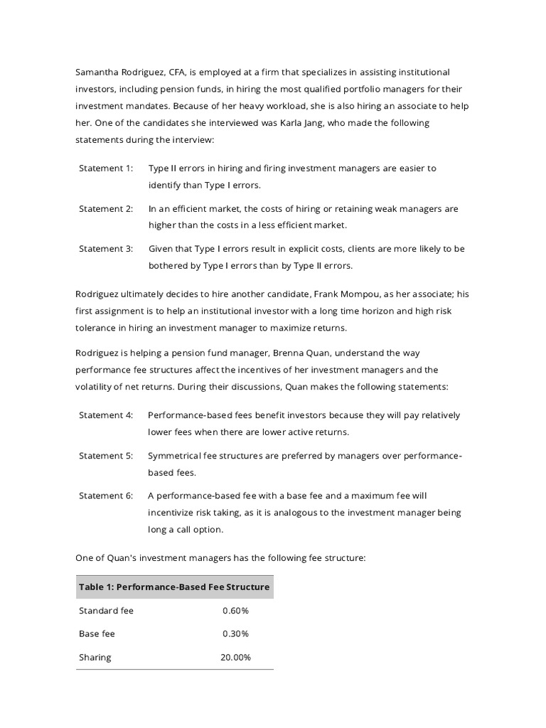 Investment Manager Selection Insights | PDF | Investment Management ...