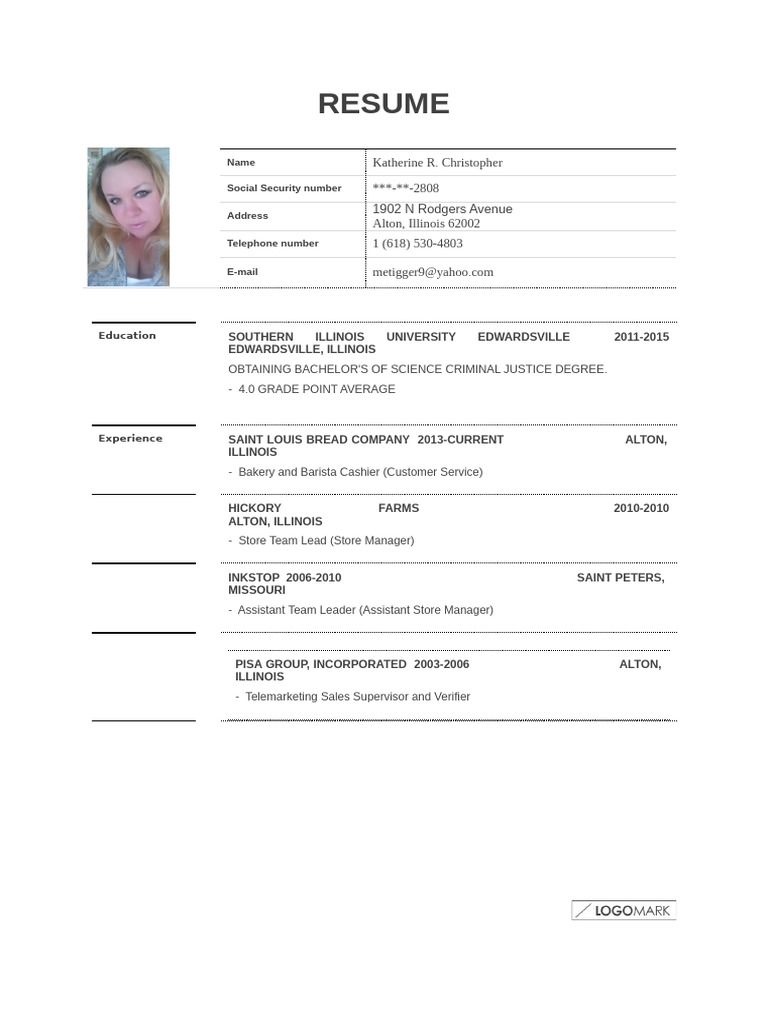 Katherine Christopher Resume | PDF | Point Of Sale | Microsoft