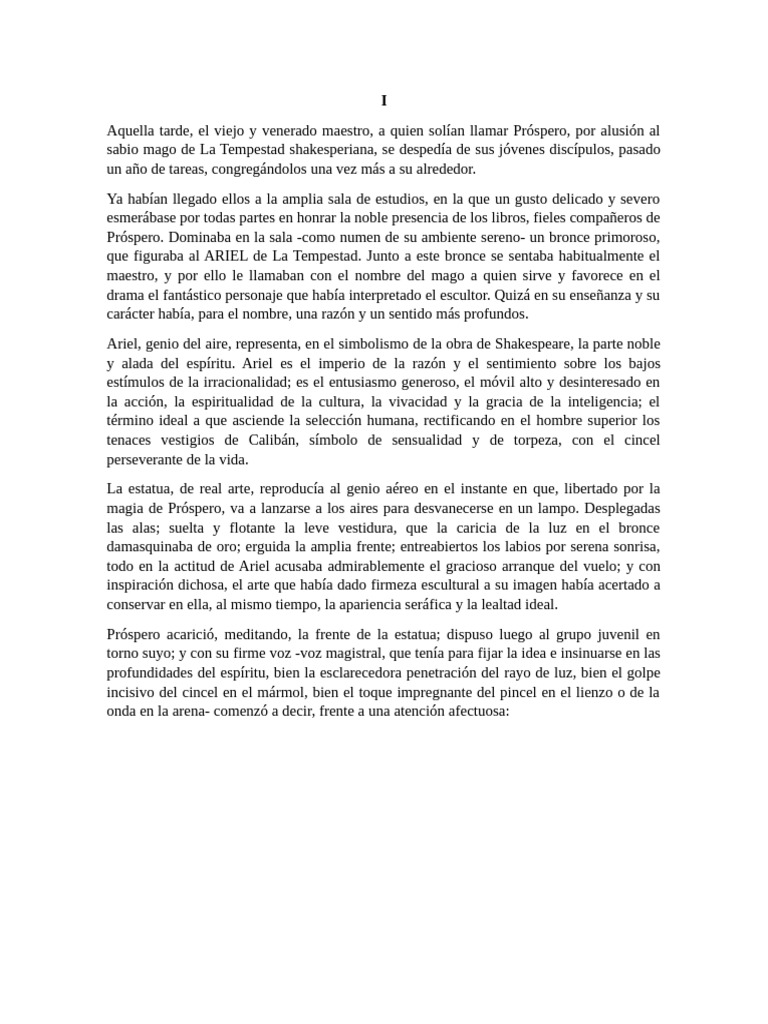 Ariel Resumen | PDF | Amor | Alma