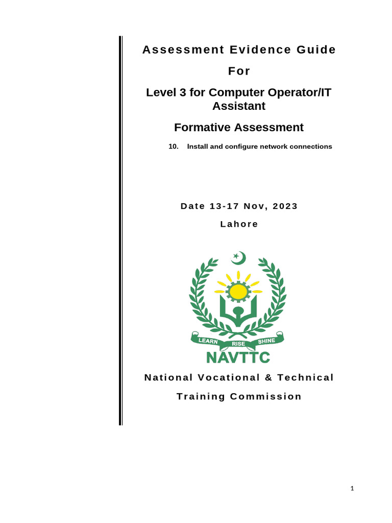 Formative Install and Configure Network Connections | PDF | Computer ...