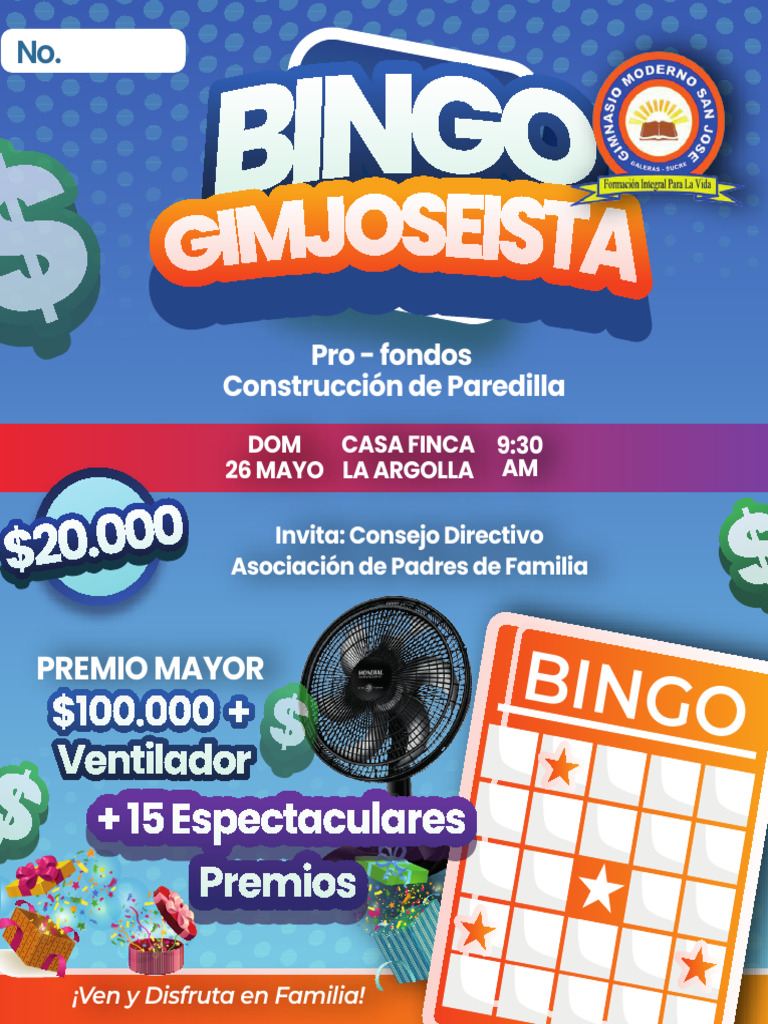 Bingo Familiar en La Argolla 26 Mayo | PDF