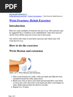 ROM Exercises For Hand and Wrist Patient Handout | PDF | Hand | Thumb