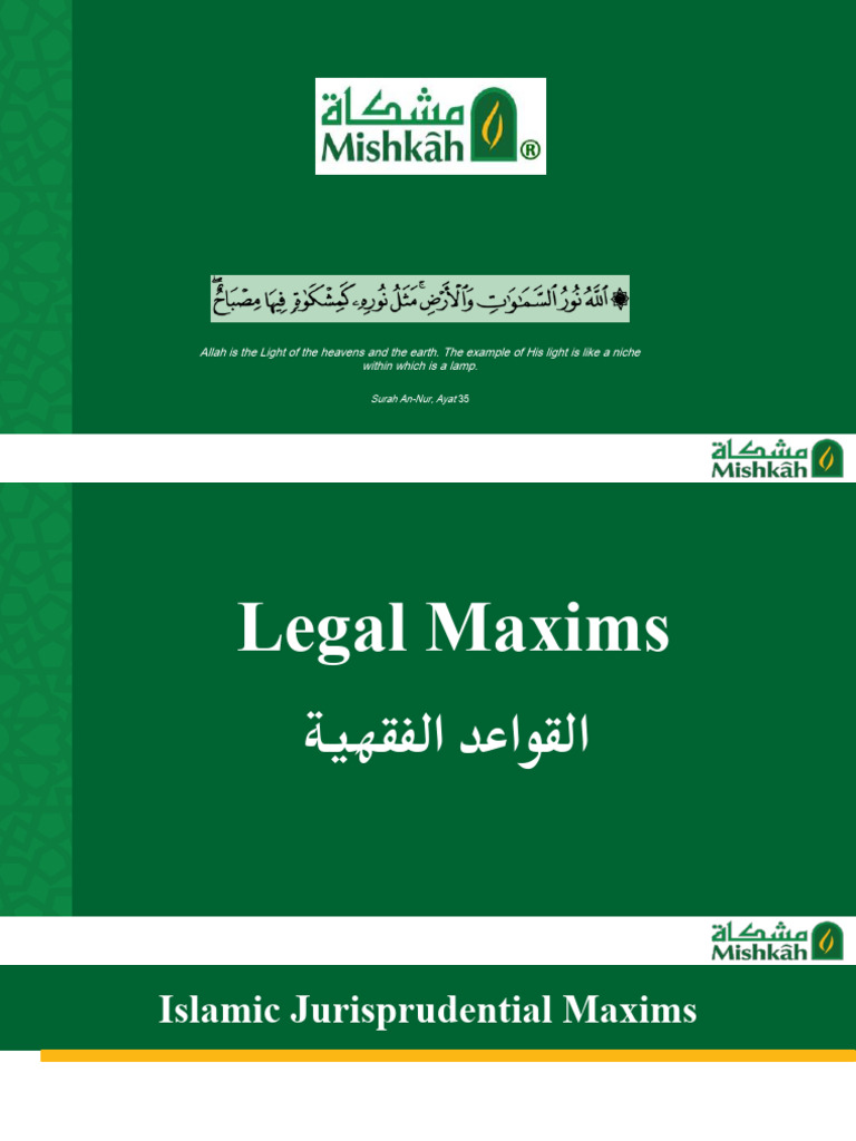 Understanding Islamic Legal Maxims | PDF | Sharia | Muhammad