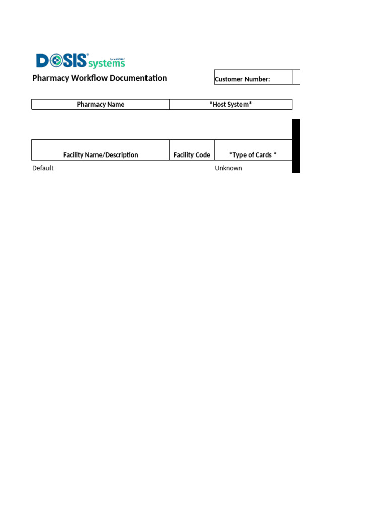 Pharmacy DOSIS Workflow WKSHT | PDF | Pharmacology | Pharmacy