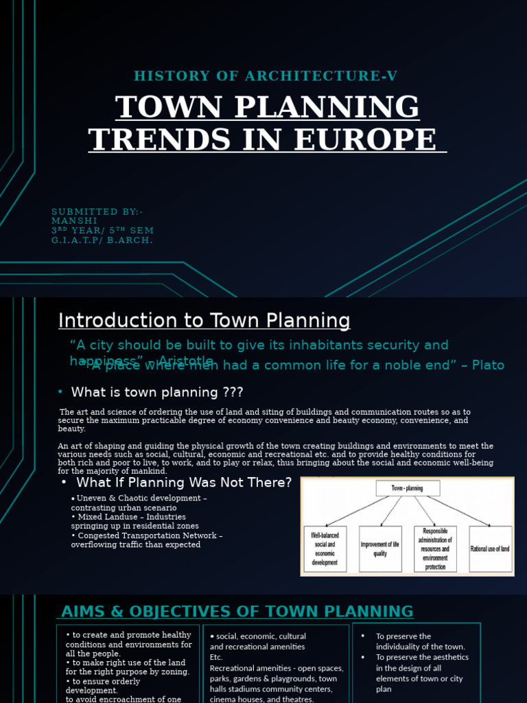 Town Planning: Historical Perspectives | PDF | Urban Planning | City