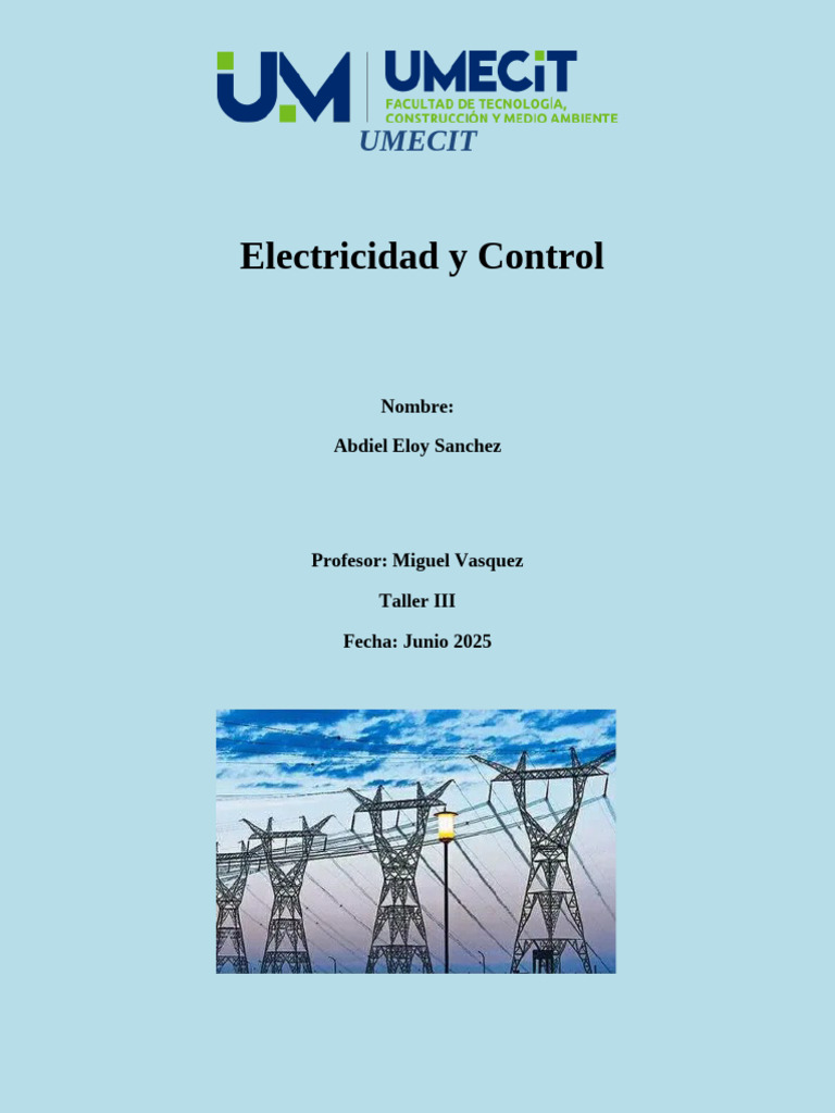 Trabajo Electricidad Abdiel Sanchez | PDF