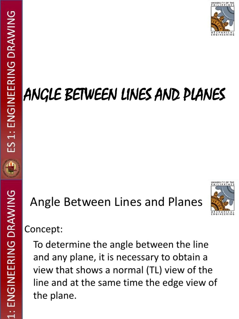 Angle Between Lines and Planes Explained | PDF | Plane (Geometry) | Angle