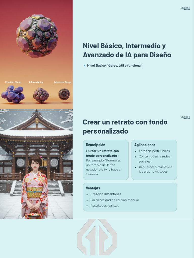 Nivel Basico Intermedio y Avanzado de IA para Diseno | PDF | Infografia ...