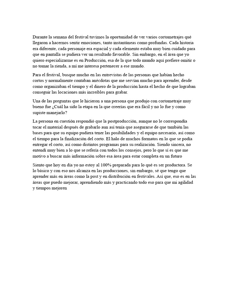 Comparto 'Actividad Festival. Negociación. Isabel Martínez' Con Usted | PDF