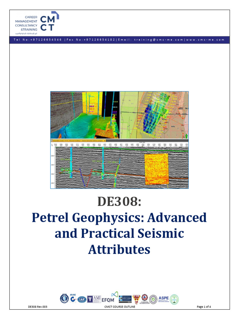 Petrel Geophysics Course Outline | PDF | Seismology | Theory