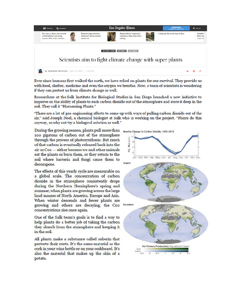 Scientisfs Aim To Fight Climate Change... | PDF