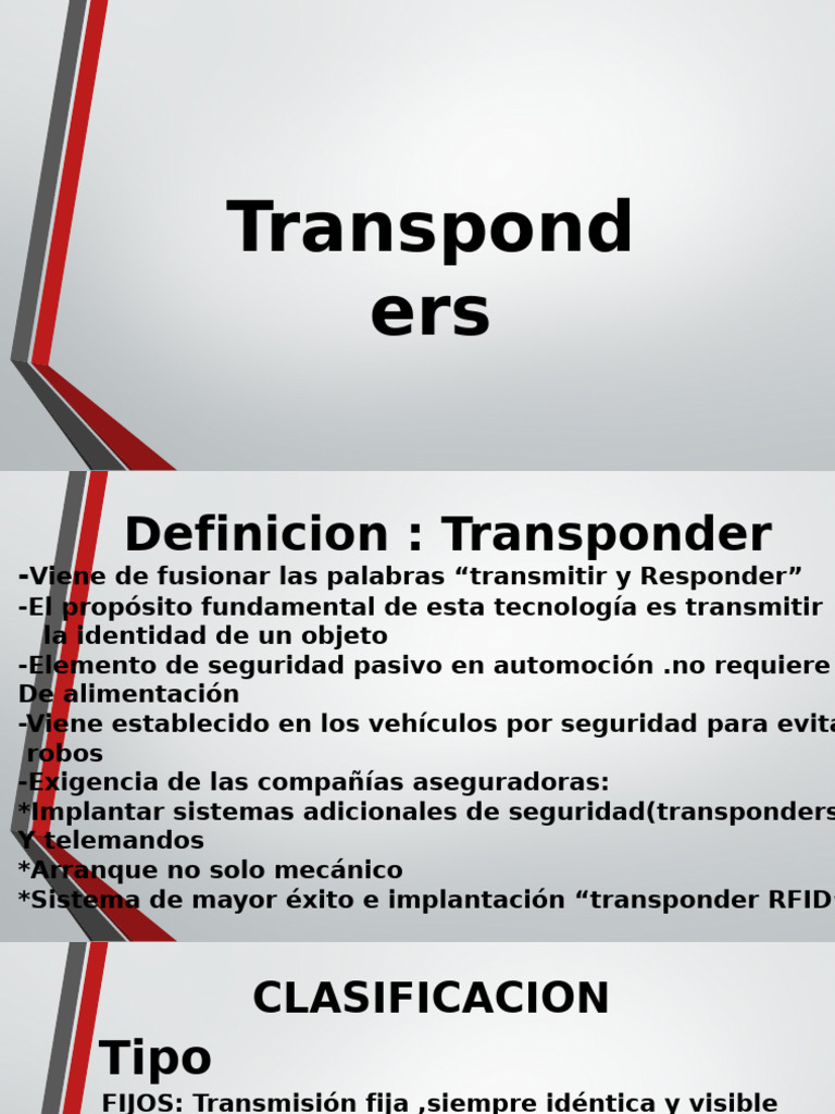 Guía Completa sobre Transponders en Automoción | PDF