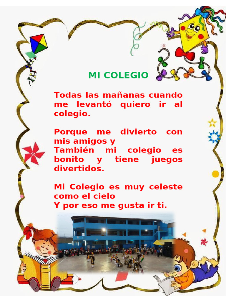 Mi colegio: diversión y amistad | PDF