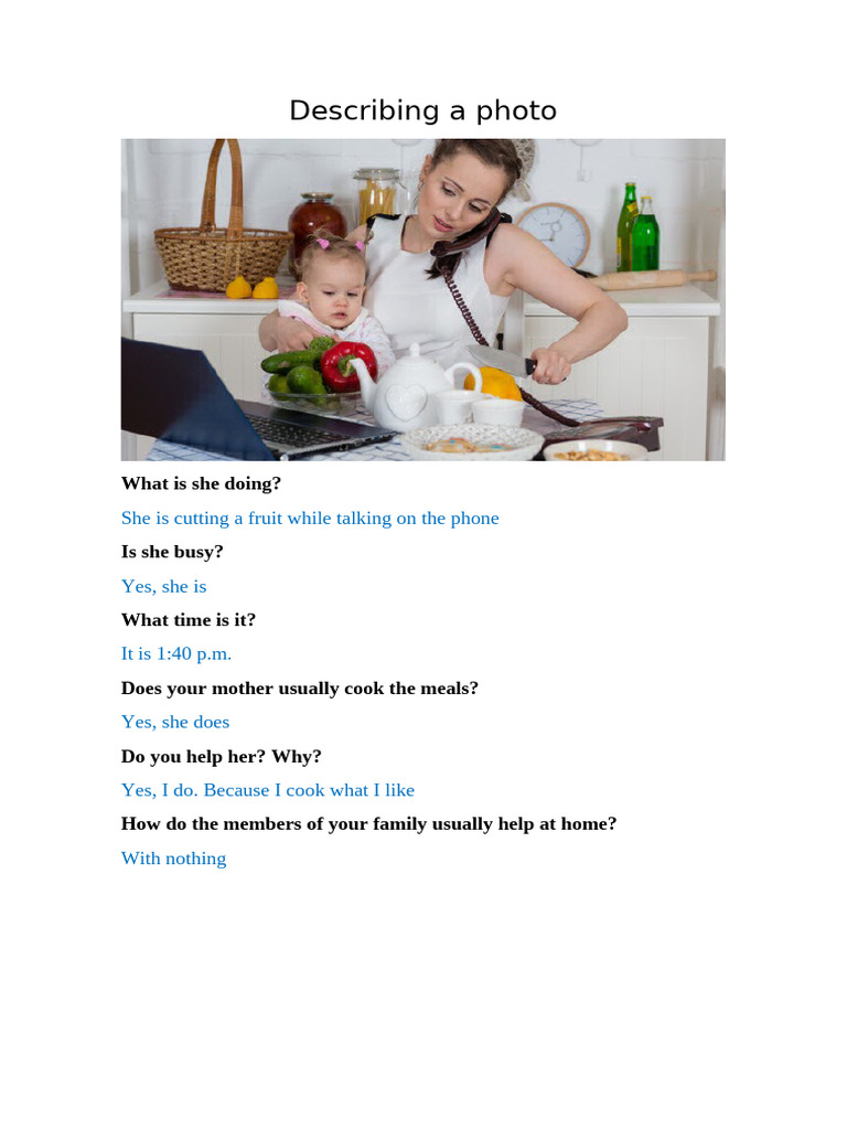 Describing A Photo | PDF