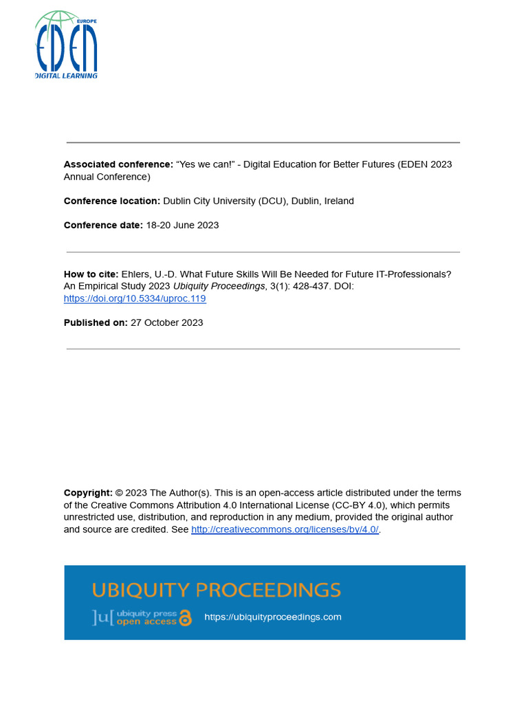 What Future Skills Will Be Needed For Future It-Professionals An ...