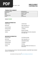 Wells Fargo Wire Transfer Instructions | PDF | Wire Transfer | Personal ...