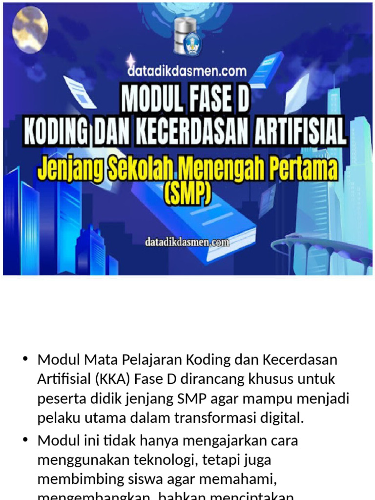 Modul Koding dan AI Fase D SMP | PDF