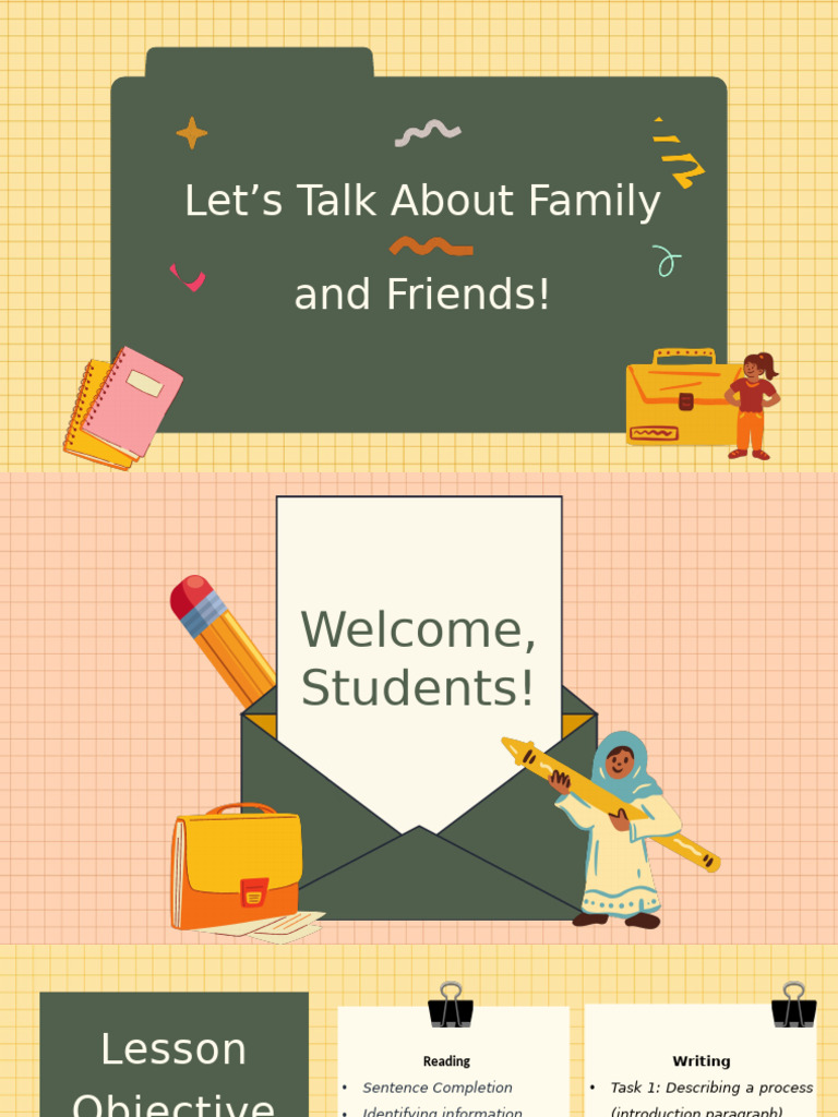 Family and Friends Lesson Plan | PDF | Essays | Linguistics