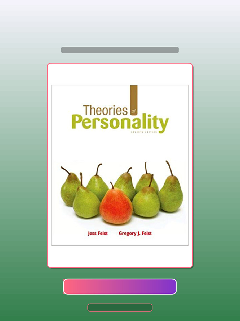 Theories of Personality 7th Edition by Jess Feist Ebook and TestBank ...