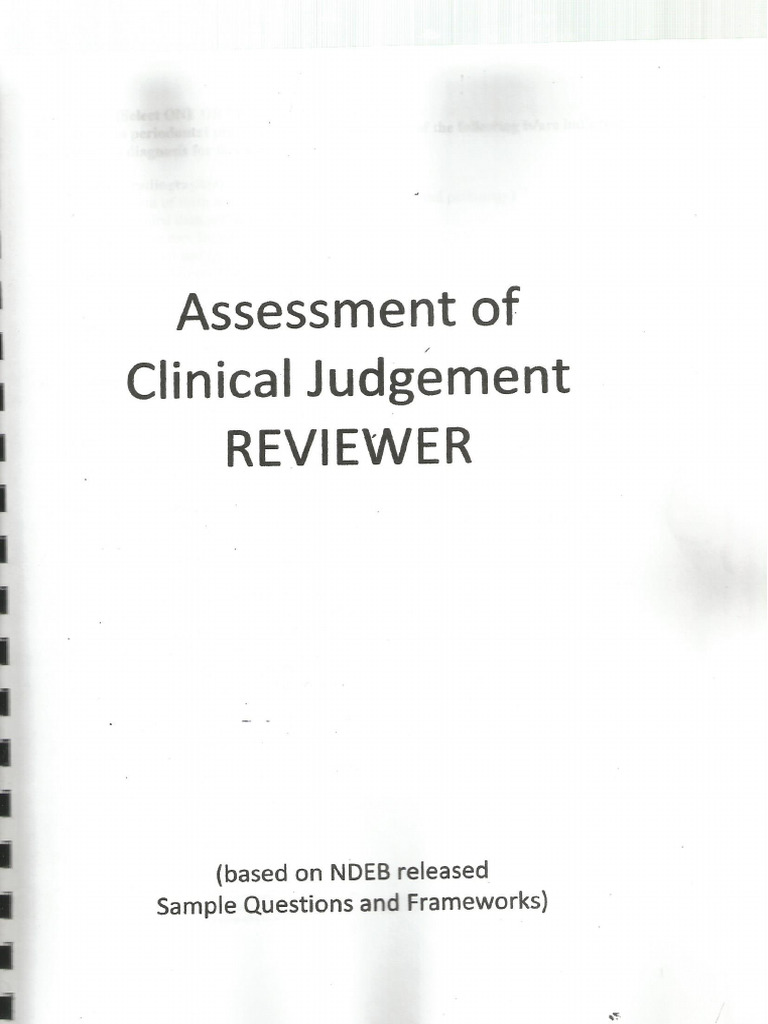 Clinical Judgement 1 | PDF