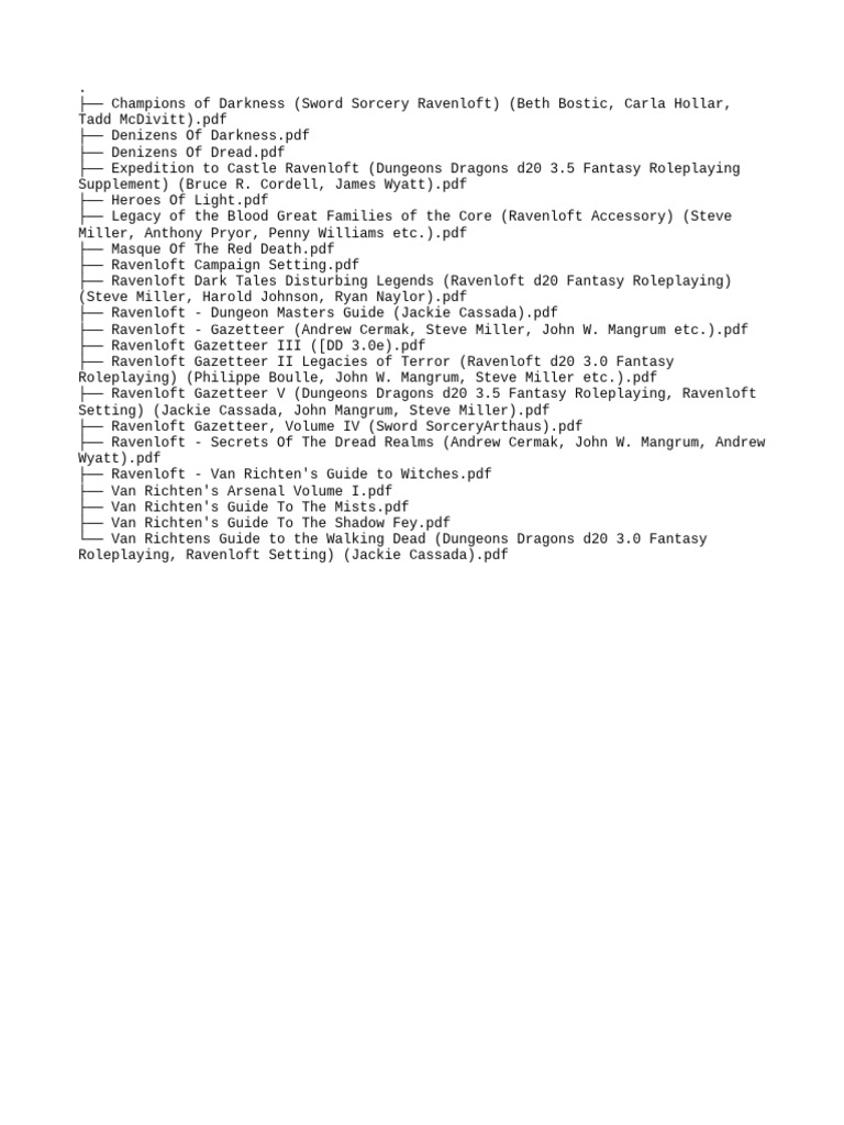 Ravenloft Campaign Resources Collection | PDF