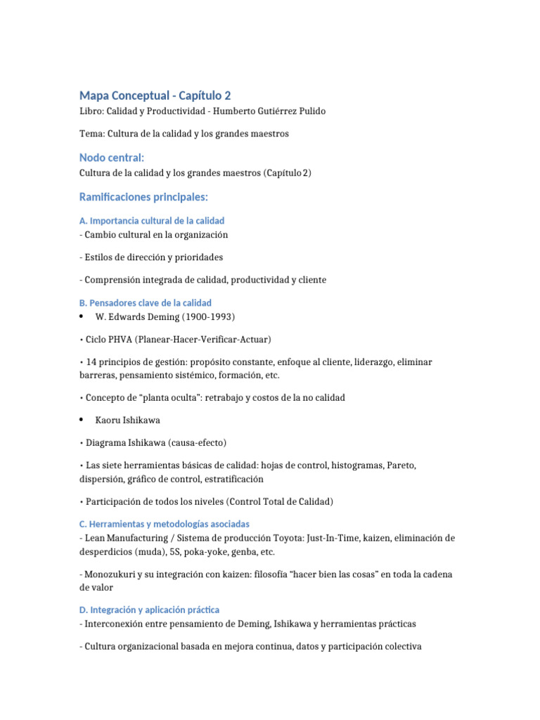 Mapa Conceptual Capitulo 2 | PDF