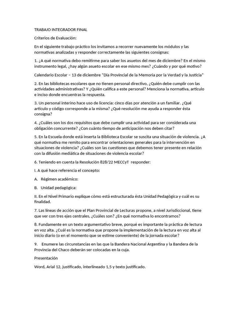 Trabajo Integrador Final | PDF