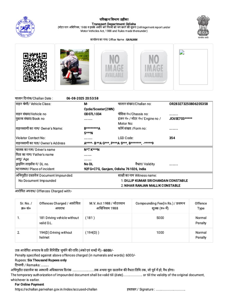 Echallan.parivahan.gov.in Report Print-page Challan No=QSFGI1jQu9E8 ...