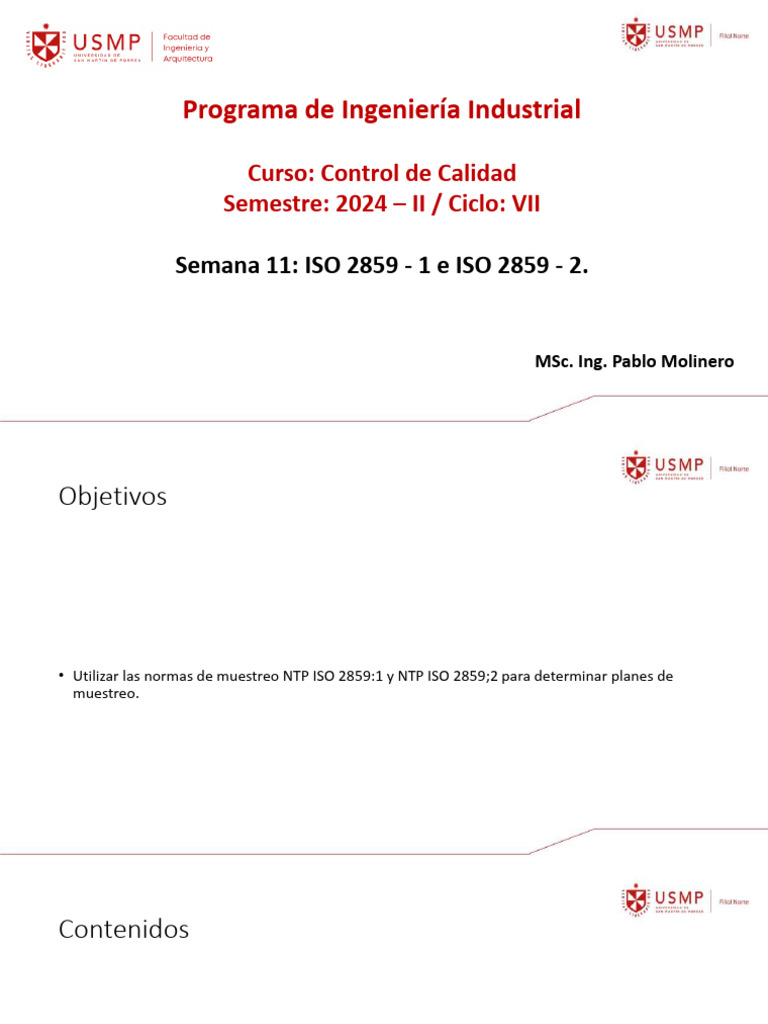 Semana 11. ISO 2859 - 1 e ISO 2859 - 2 | PDF | Muestreo (Estadísticas)