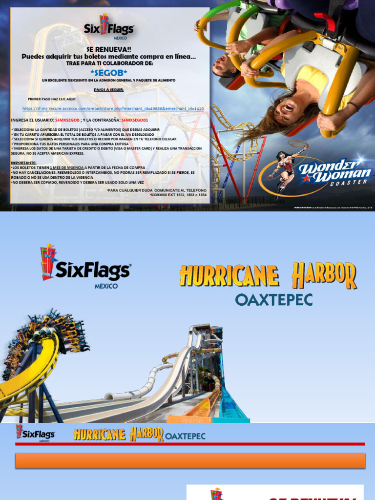 Six Flags 2019 | PDF | Contraseña | Tarjeta de débito