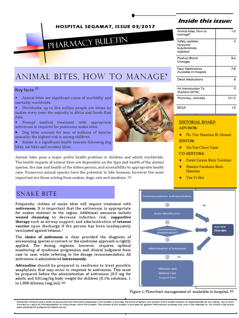 Bites Management | PDF | Vaccines | Medical Specialties