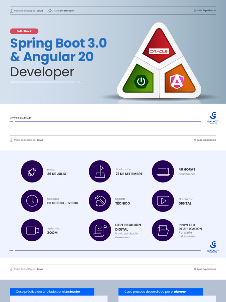 Temario - Especialización - Full Stack Spring Boot & Angular | PDF | Java (lenguaje de ...