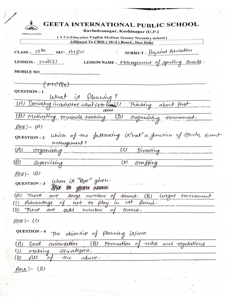 Class 12th Oral Test | PDF