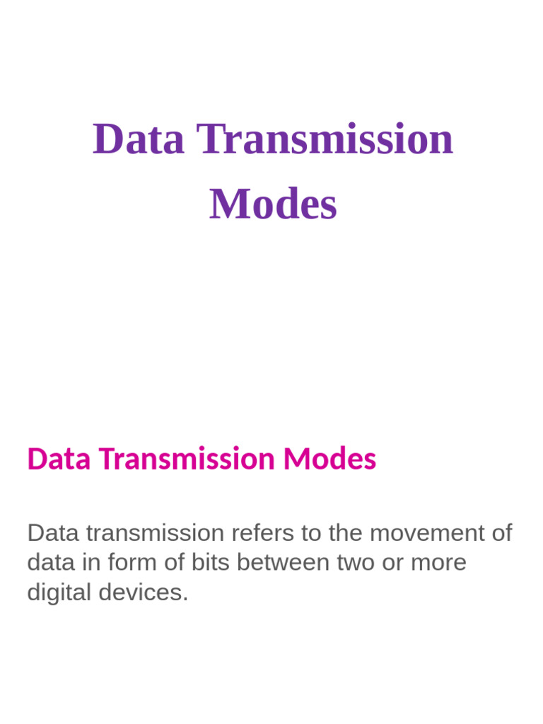 Serial Transmission Overview | PDF | Bit | Information And ...