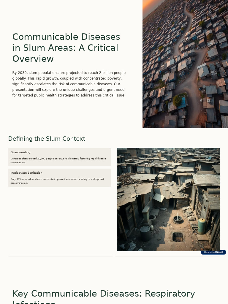 Communicable Diseases in Slum Areas A Critical Overview | PDF | Slum ...