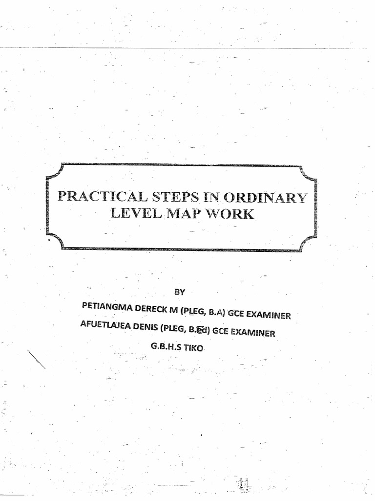 Practical Steps in Ordinary Level Map Work | PDF