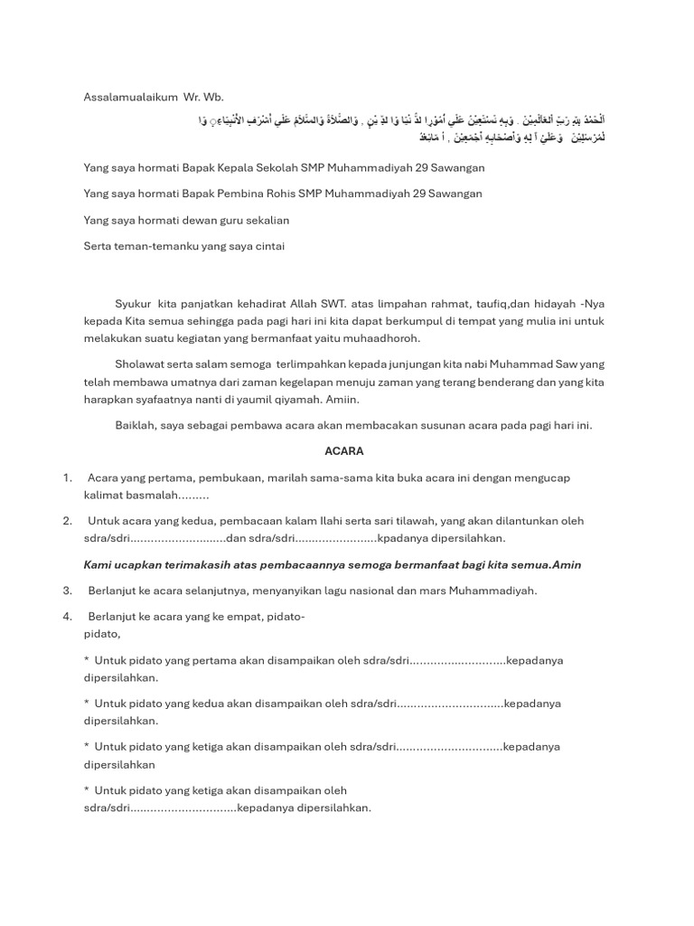 MC Tiga Bahasa | PDF