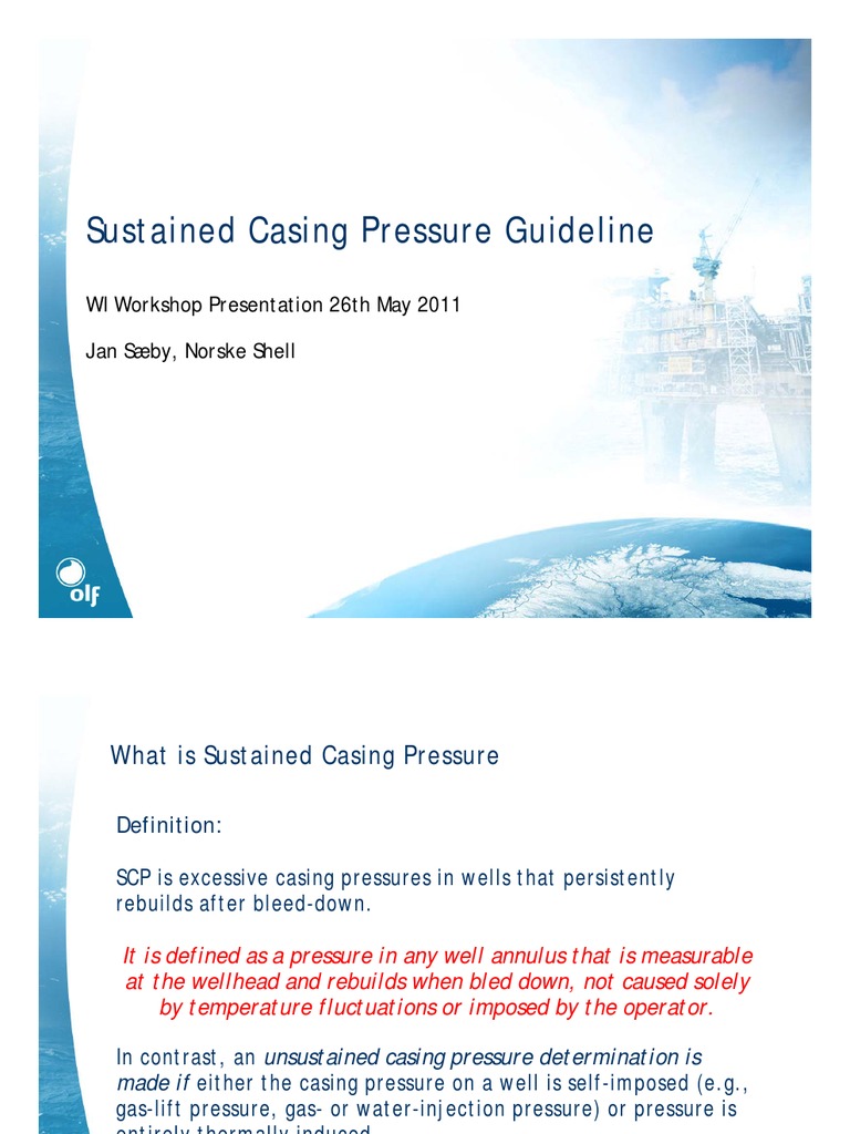 Sustained Casing Pressure Guideline | PDF | Leak | Evaluation