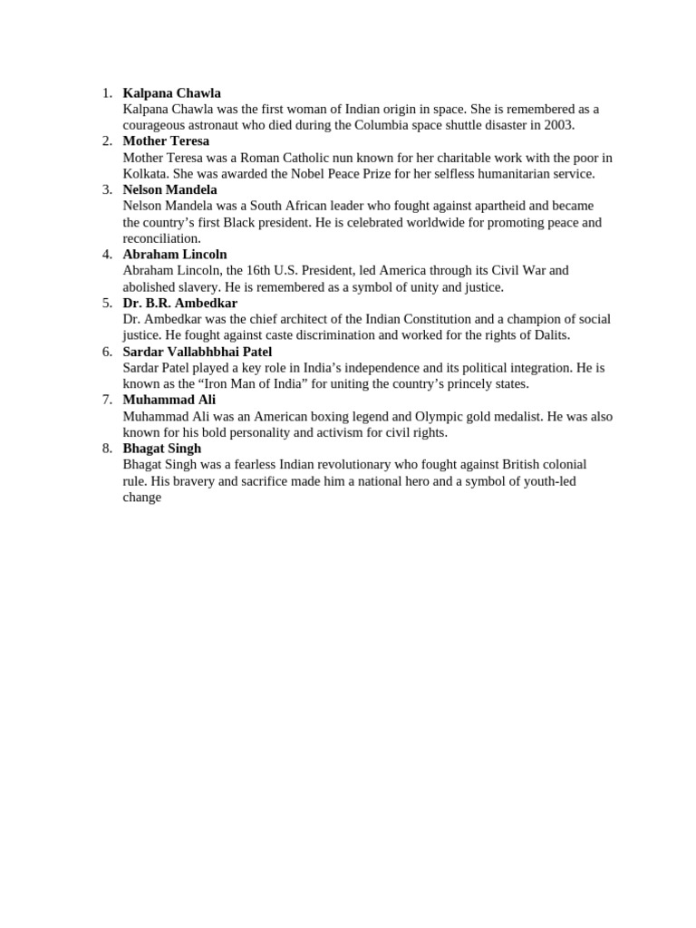 Influential Figures in History | PDF