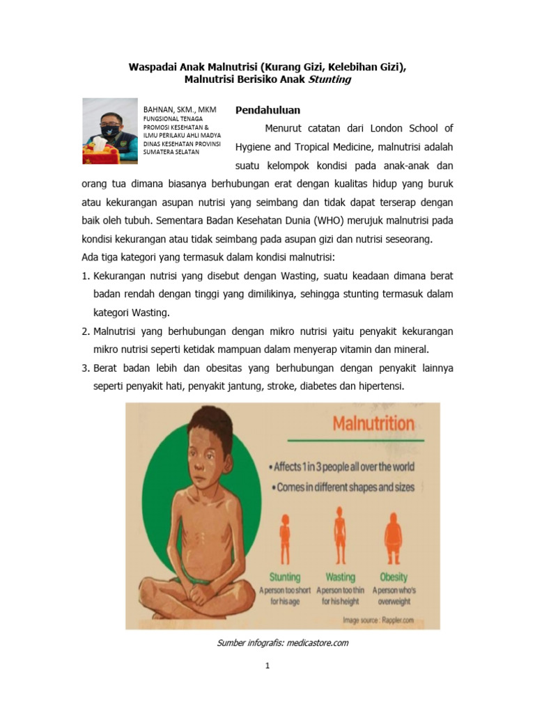 Waspadai Anak Malnutrisi (Kurang Gizi, Kelebihan Gizi) | PDF